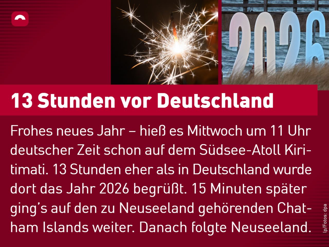 Südsee-Atoll läutet 2026 als erstes ein: Anderswo startet das Jahr eher ...